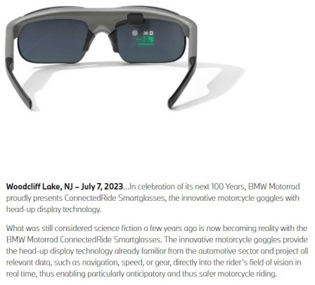 bmwgroup - BMW Motorrad Presents ConnectedRide Smartglasses - Arfy'z ...