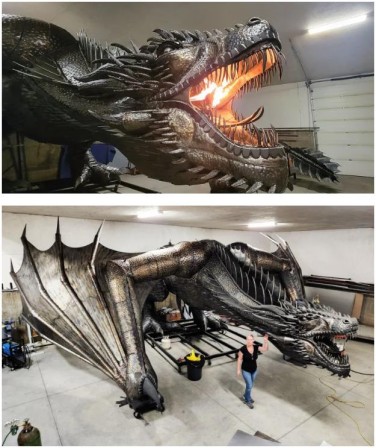 geeksaresexy - Artist Creates Gigantic “Life-Sized” 15,000-Pound Steel ...