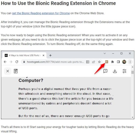 howtogeek - Why You Should Use Bionic Reading in Chrome (or Any Browser ...