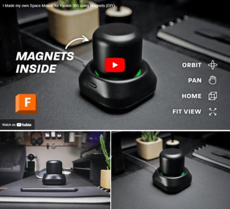 instructables - DIY Space Mouse for Fusion 360 Using Magnets - Arfy'z ...