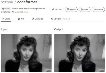 replicate - sczhou/codeformer - Arfy'z tranche du Net