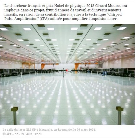 scienceetavenir - En Roumanie, le faisceau du laser le plus puissant au ...