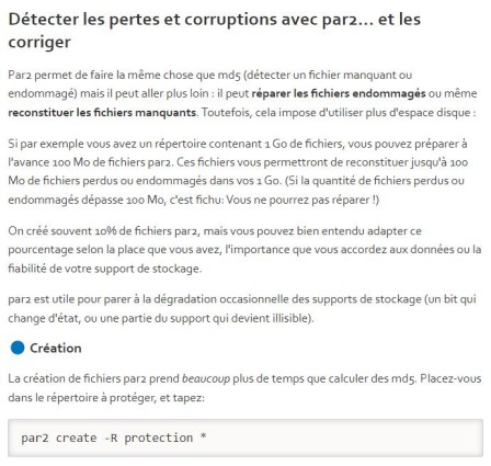 SebSauvage - Protéger (et réparer) des fichiers - Arfy'z tranche du Net