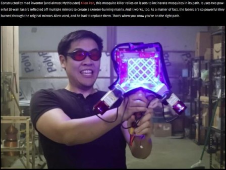 technabob - High-Powered Laser Mosquito Killer Is a Real Bug Zapper ...