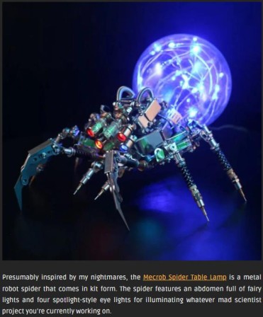 technabob - This Robotic Spider Lamp Is Ready to Weave Its Web of Light ...